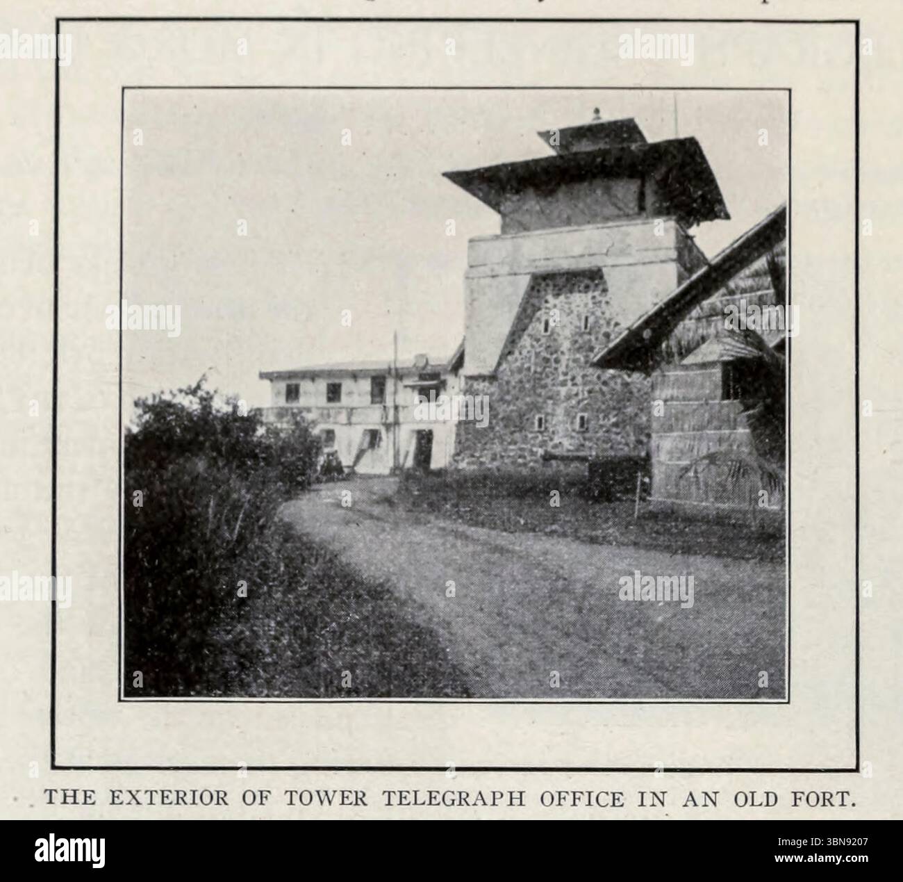THE EXTERIOR OF TOWER TELEGRAPH OFFICE IN AN OLD FORT from the Article ...