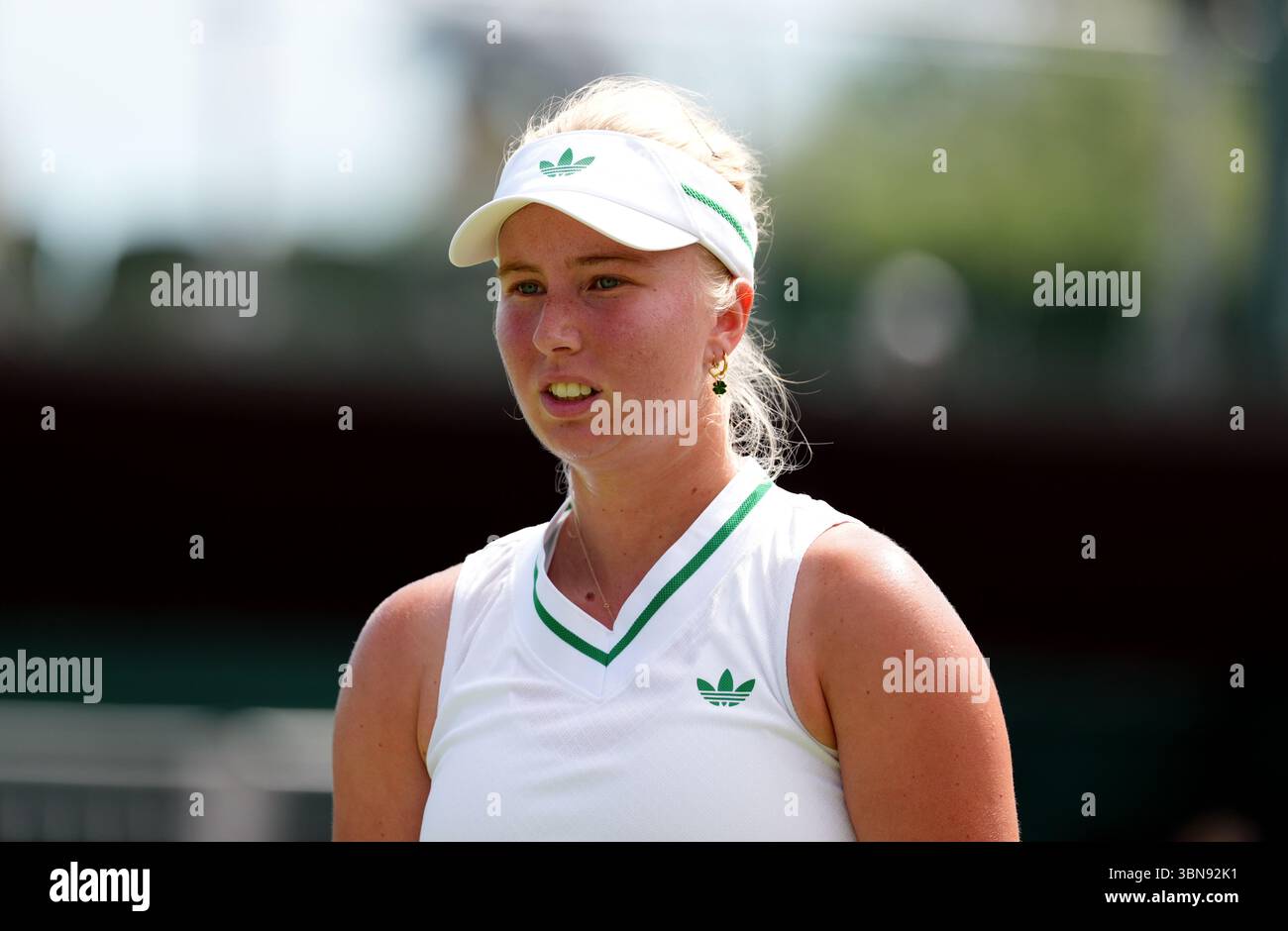 Clara Tauson during her match against Heather Watson on day two of the ...