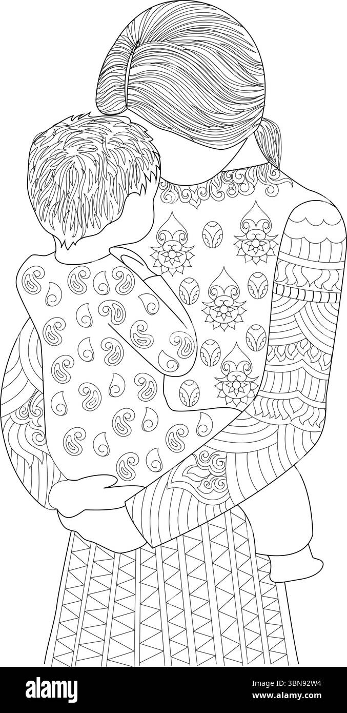 Embracing parenting Black and White Stock Photos & Images - Alamy