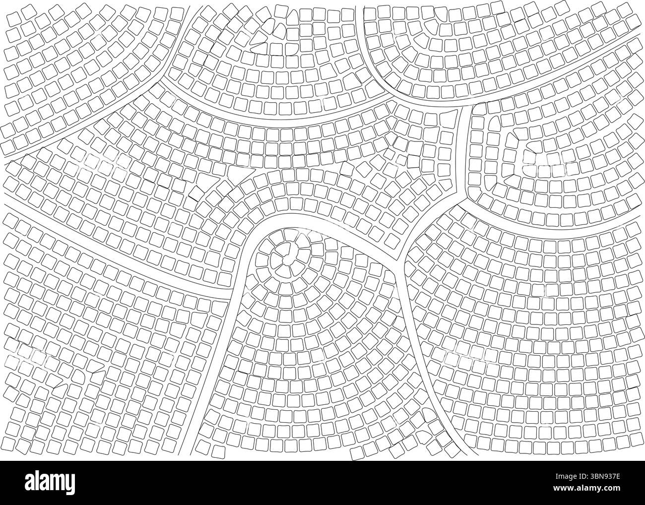 Tile work mosaic Black and White Stock Photos & Images - Alamy