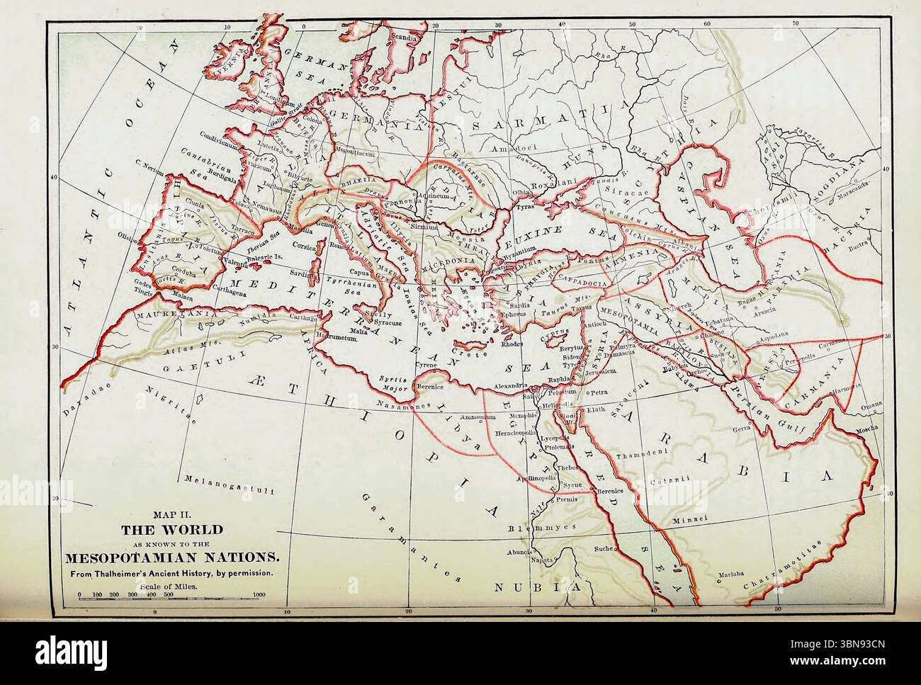 Map of middle east 1900 hi-res stock photography and images - Alamy