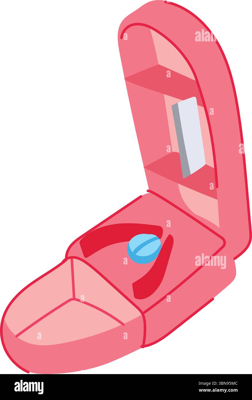splitter pill cutter cartoon vector illustration Stock Vector Image ...