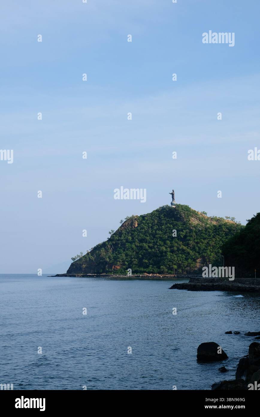 Cristo Rei of Dili Statue on the top of the hill, Timor Leste Stock ...