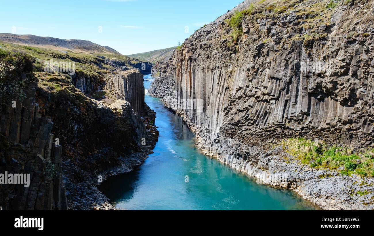Nestled in Iceland, Studlagil Canyon showcases unique basalt columns ...