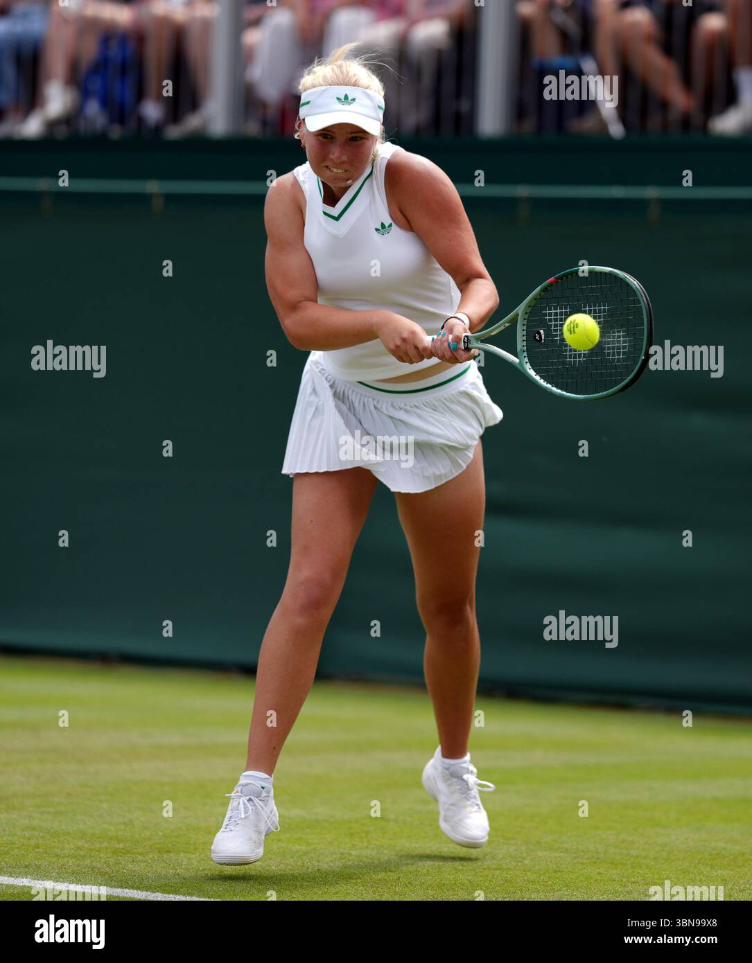 Clara Tauson during her match against Heather Watson on day two of the ...