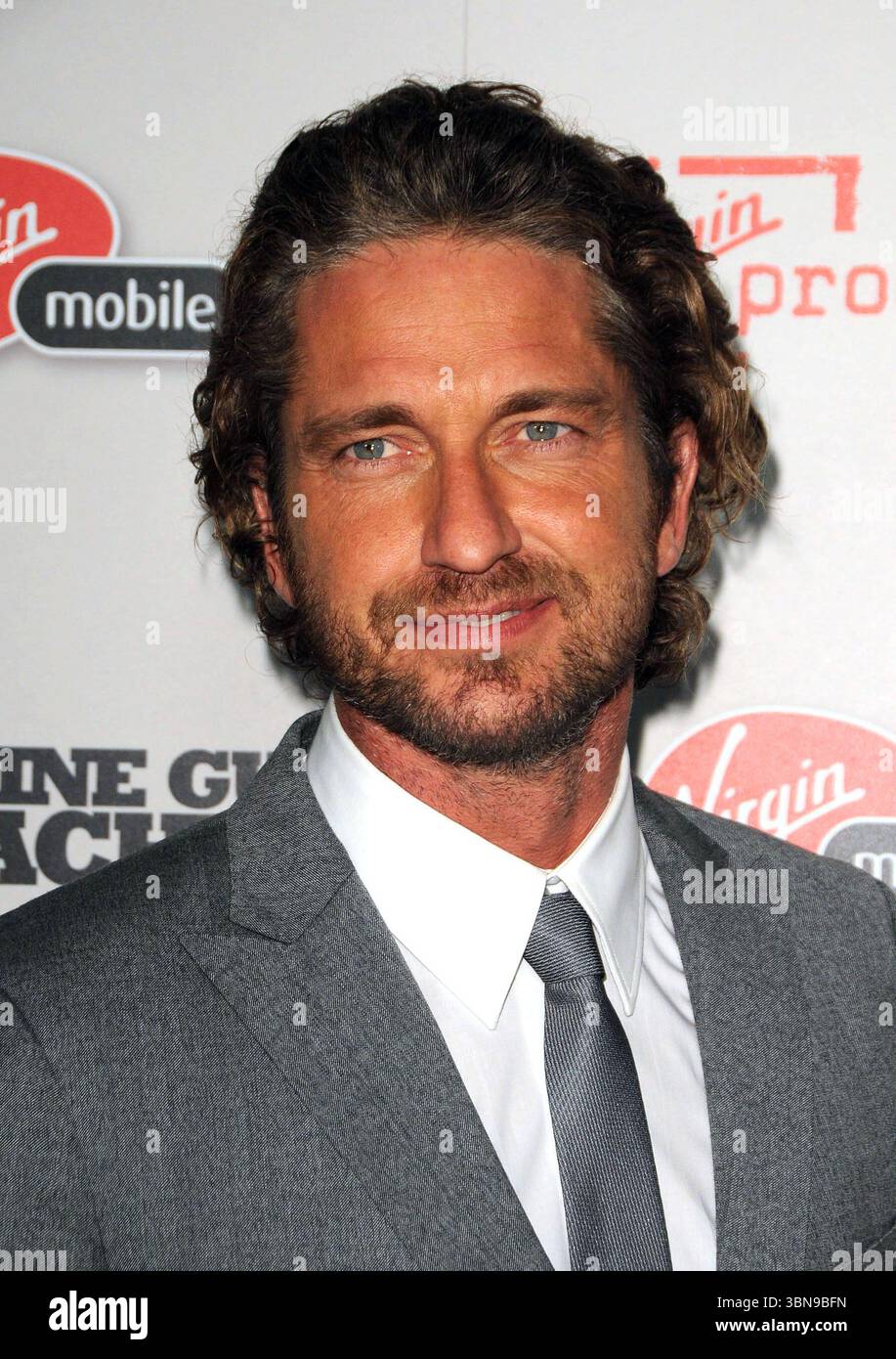 Gerard Butler at the premiere of 'Machine Gun Preacher' in Los Angeles ...