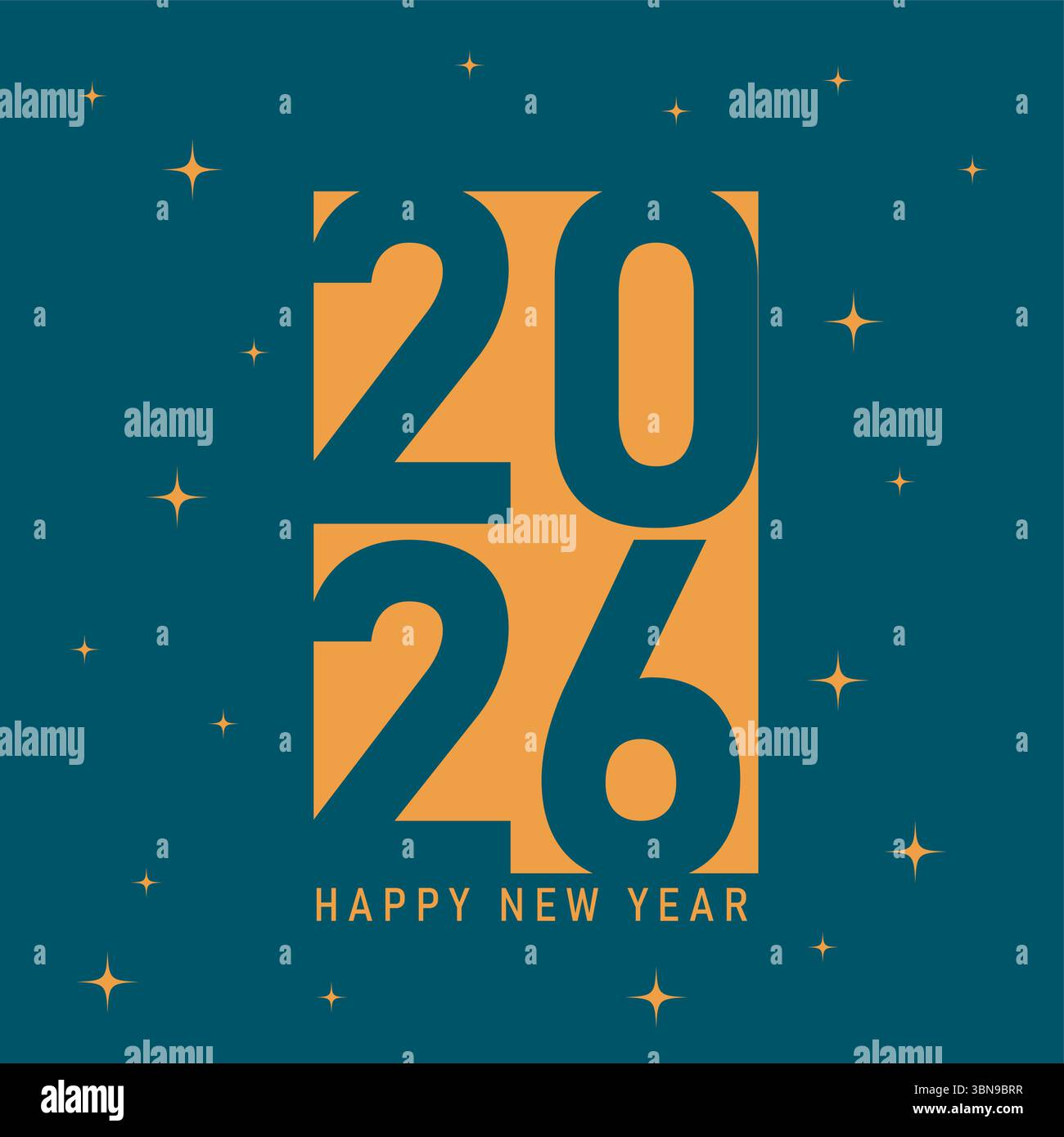 Stylish vector logo set featuring bold “2026” typography in black and ...