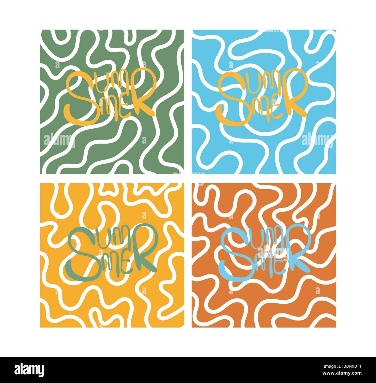 Blue green background fluid lines Cut Out Stock Images & Pictures - Alamy