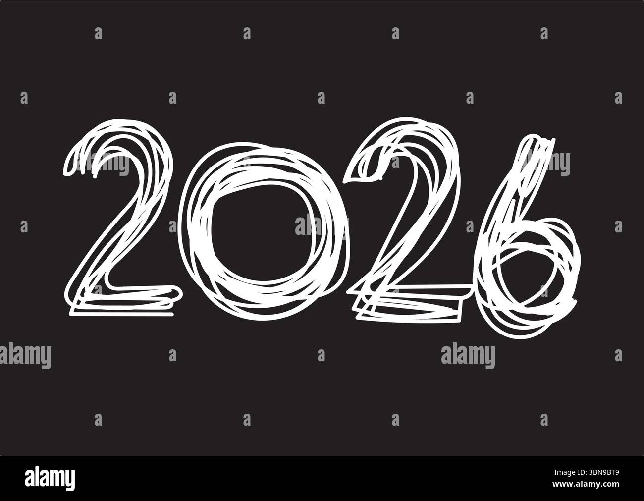 Modern 2026 logo design Black and White Stock Photos & Images - Alamy