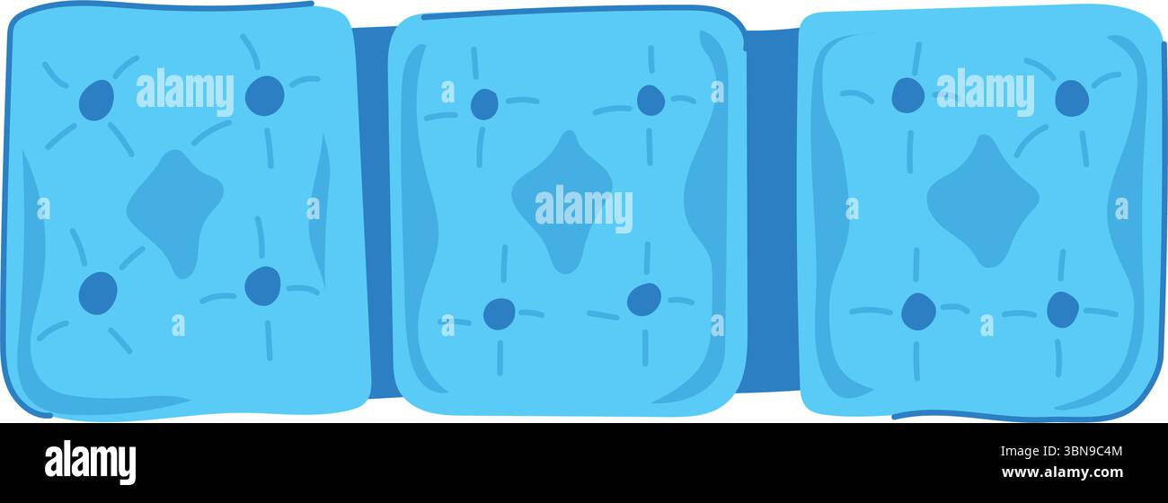 freezer reusable hot cold gel pack cartoon vector illustration Stock ...