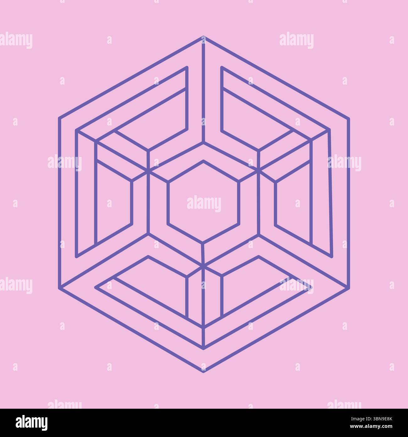 Optical illusion logo. Impossible shapes. Sacred geometry figures ...