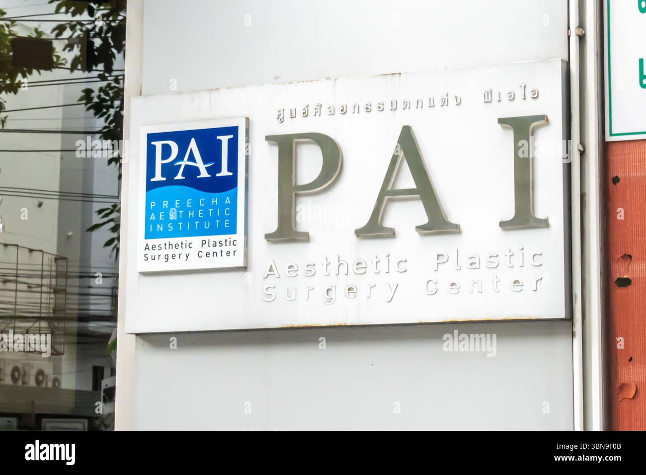 the sign for "PAI Aesthetic Plastic Surgery Center." Bangkok, Thailand ...
