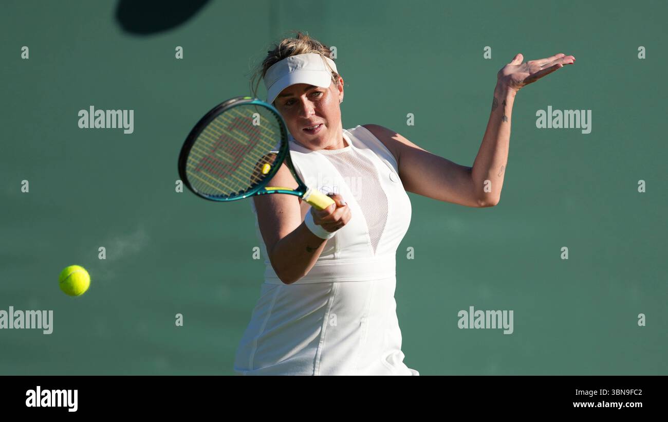 Anastasia Pavlyuchenkova during their first round match of the ...