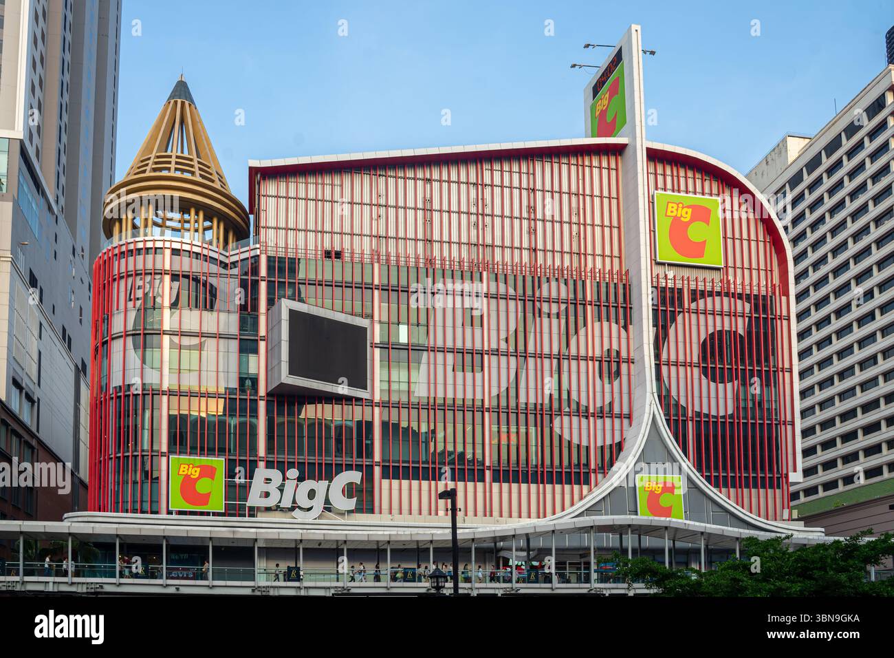 Big C Supercenter Ratchadamri hypermarket exterior, Bangkok, Thailand ...