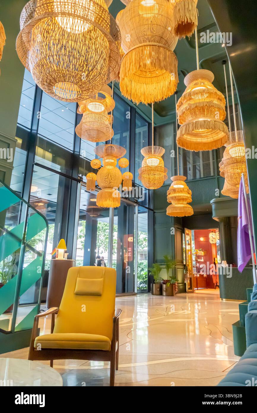 The Standard, Bangkok Mahanakhon, lobby interior Stock Photo - Alamy