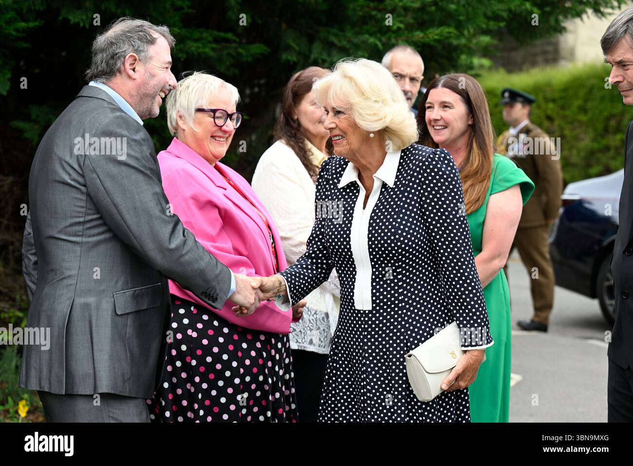 Queen Camilla officially opens Ratho Library in Newbridge, Edinburgh ...