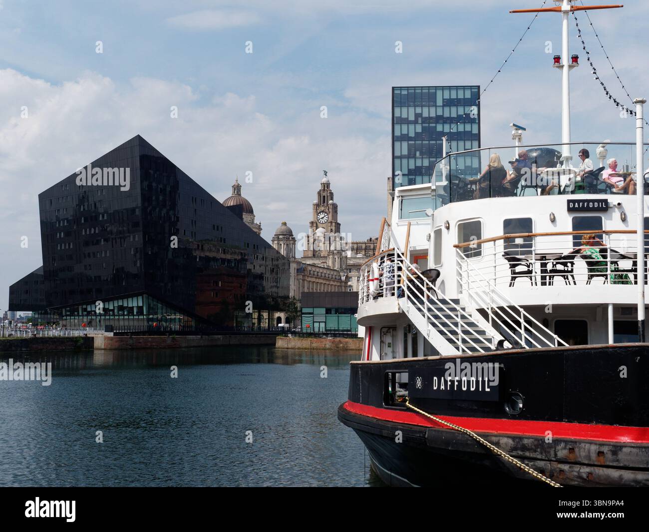 Ship in Canning Dock used as a cafe/restaurant with modern architecture ...