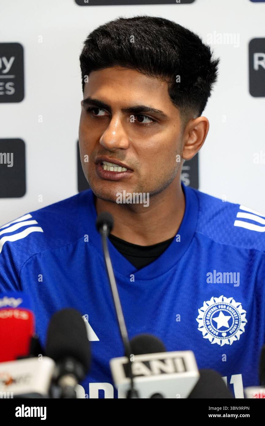 India captain Shubman Gill during a press conference at Edgbaston ...