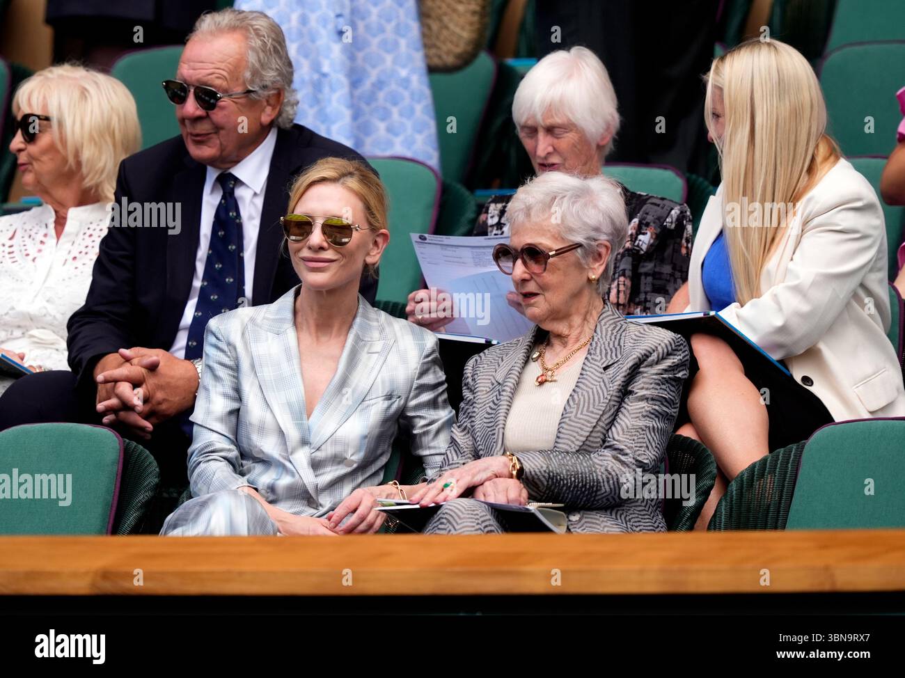 Cate Blanchett in the Royal Box on day two of the 2025 Wimbledon ...