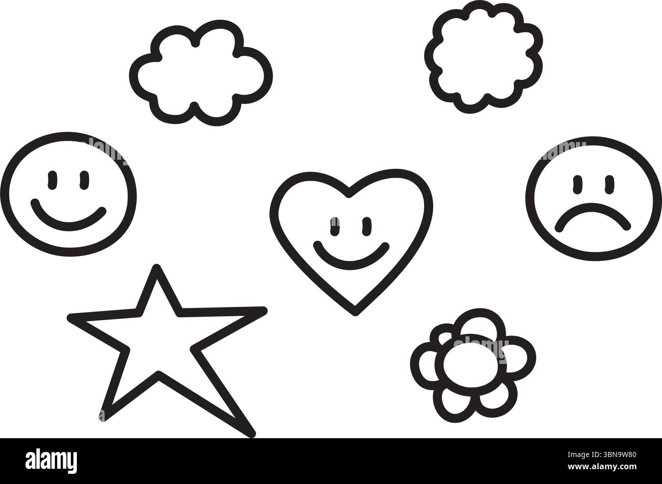 Heart smile clouds Stock Vector Image & Art - Alamy