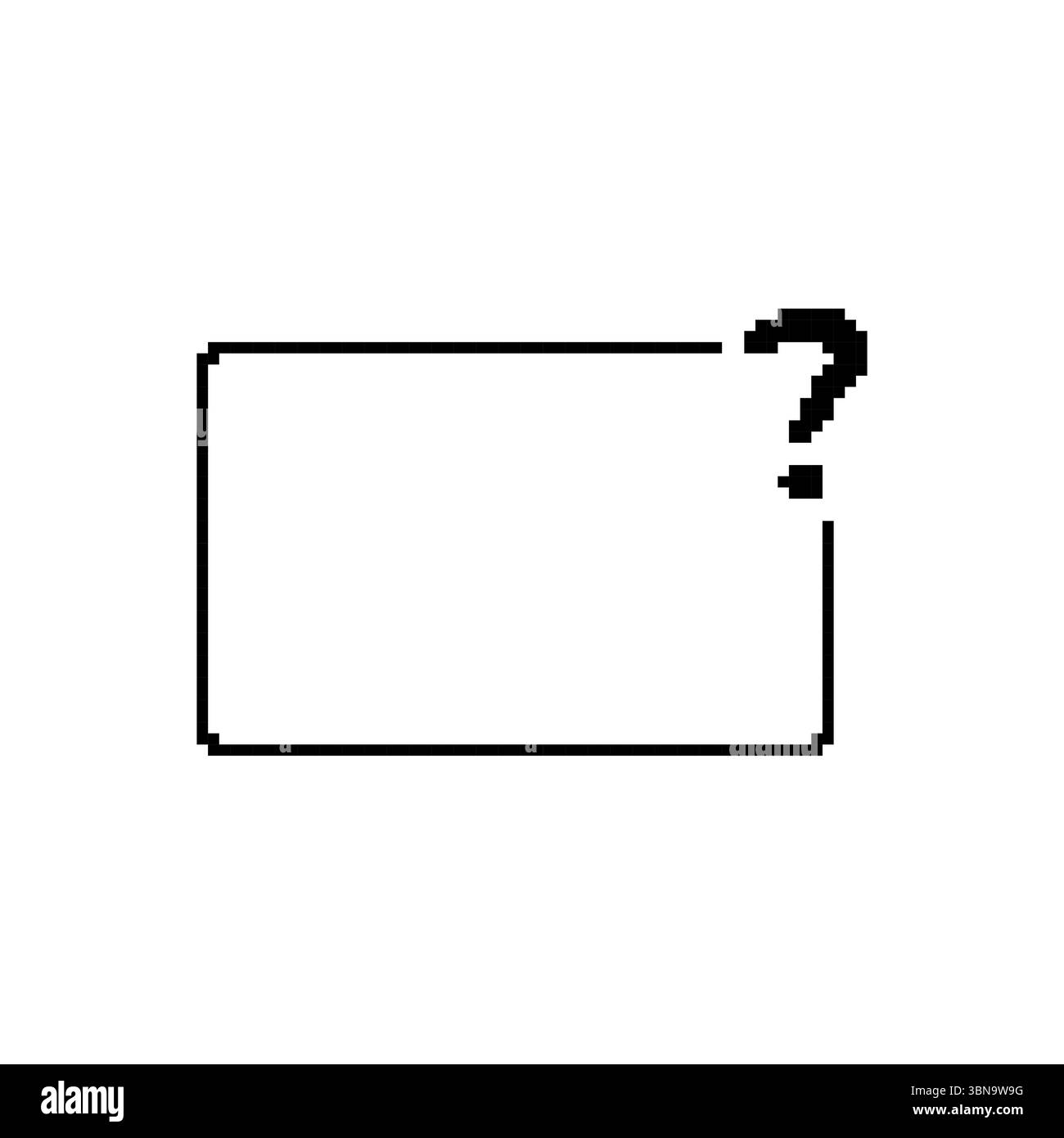 Mosaic pixel icon with exclamation and question marks in black and ...