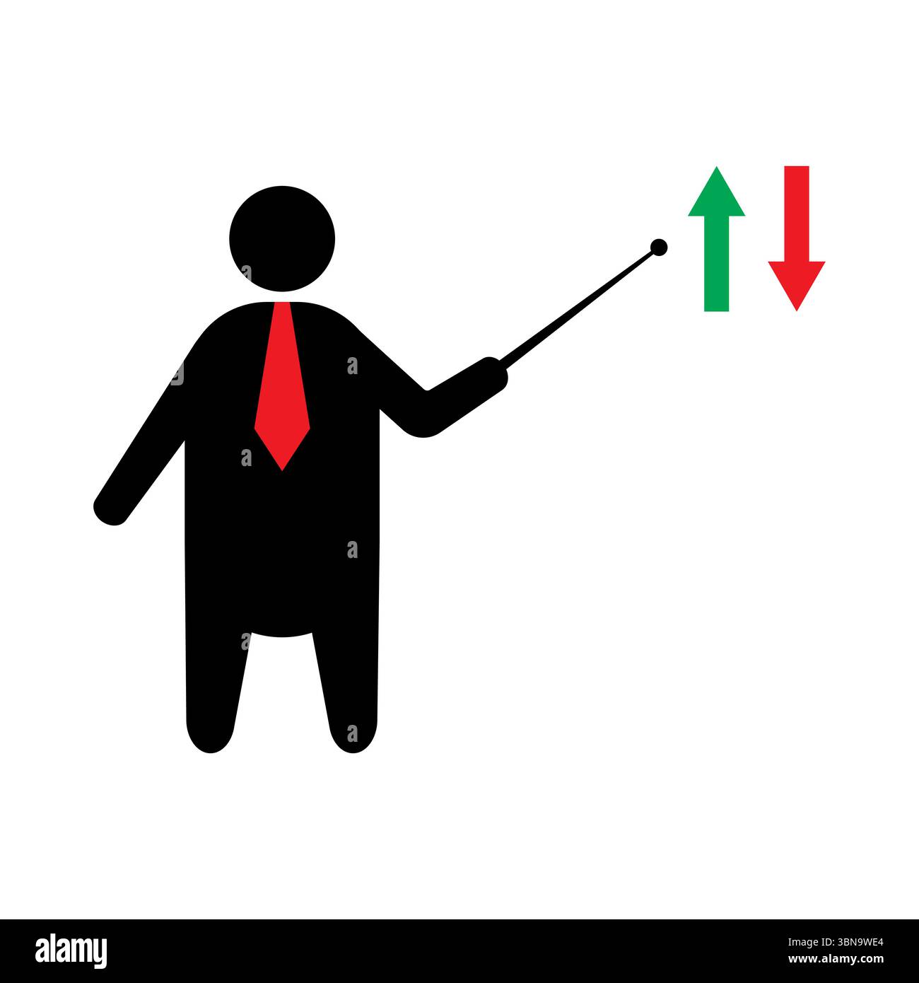 Business Sales Chart Presentation – Showing Growth and Decline Trends on Whiteboard Stock Vector ...