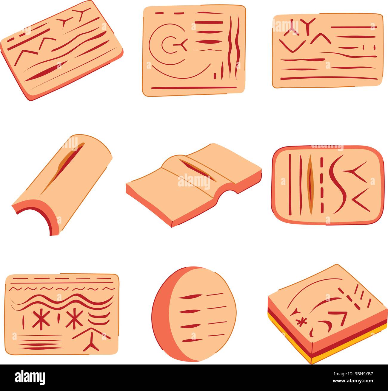 suture practice pad set cartoon vector illustration Stock Vector Image ...