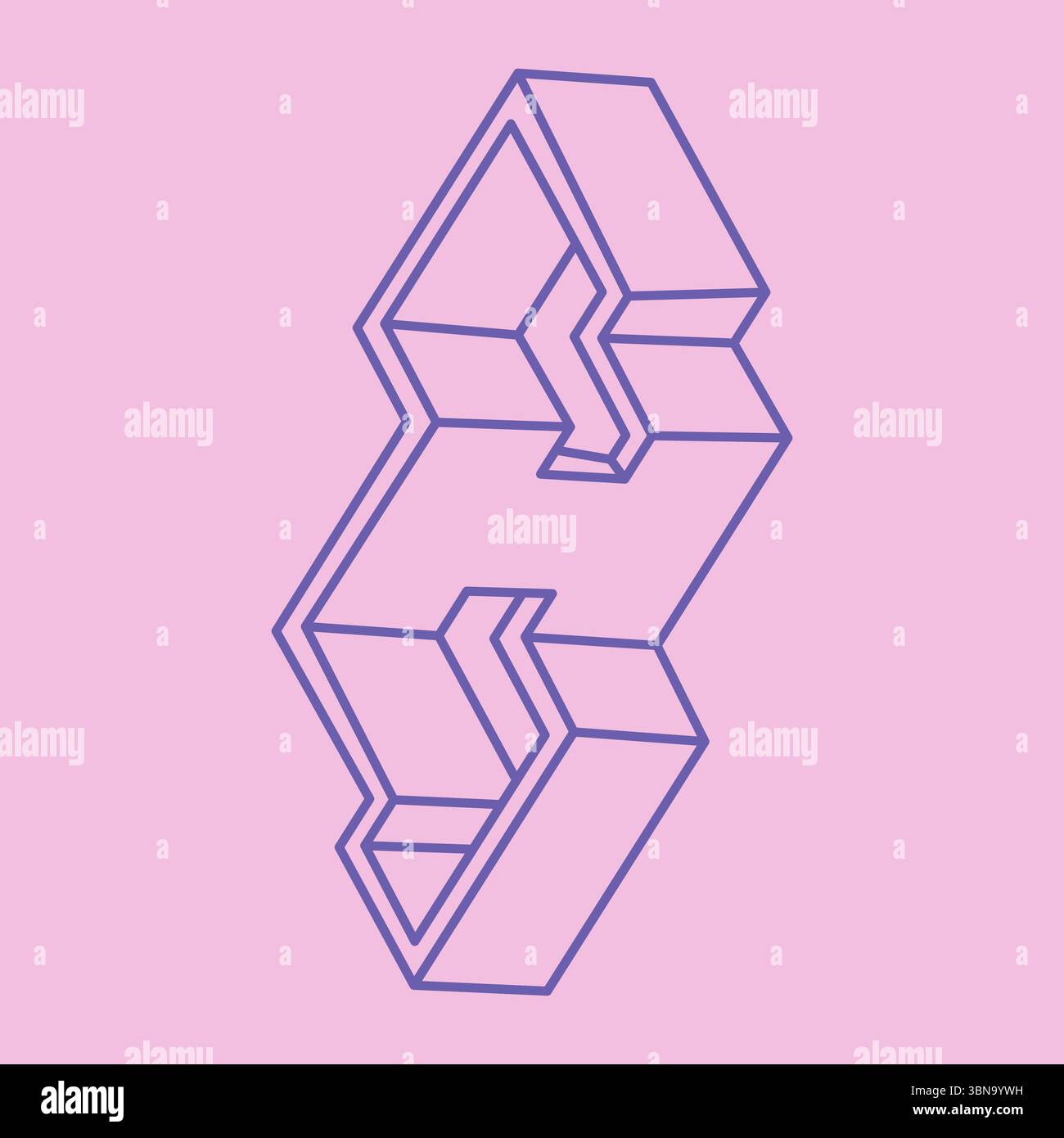 Impossible Optical Illusion Shapes Logo Optical Art Objects Impossible Figures Line Art