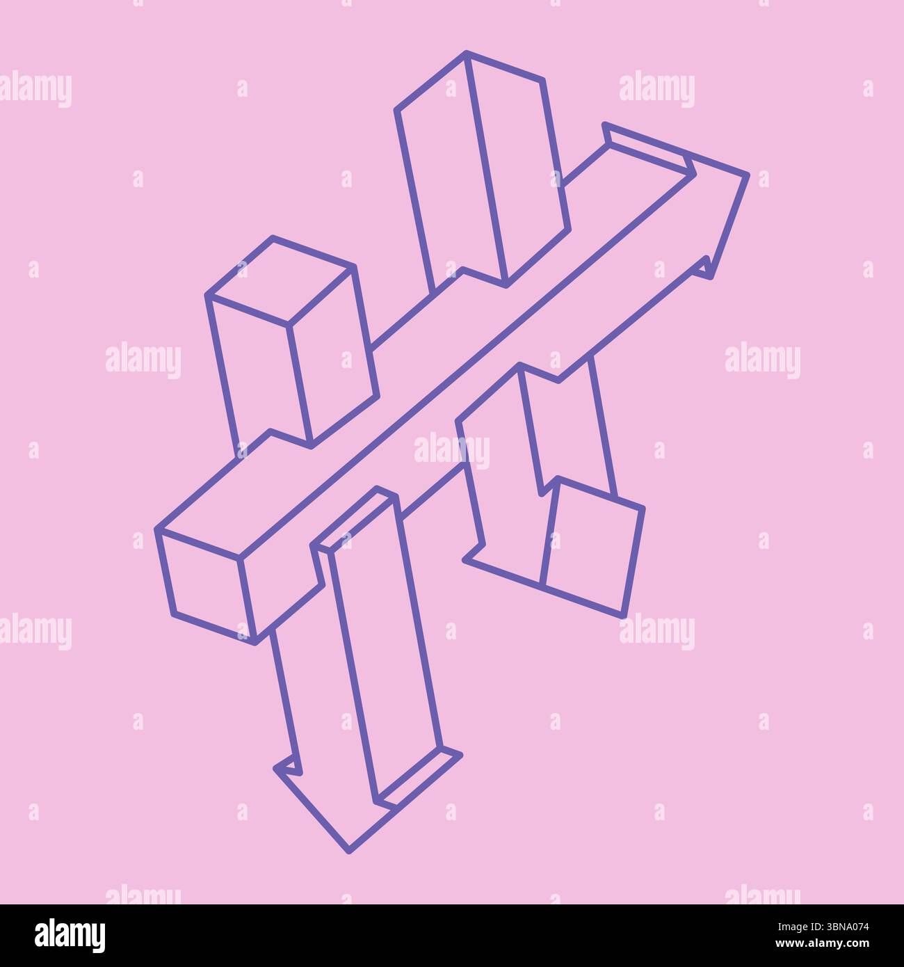 Arrows in triangle shapes Stock Vector Images - Alamy