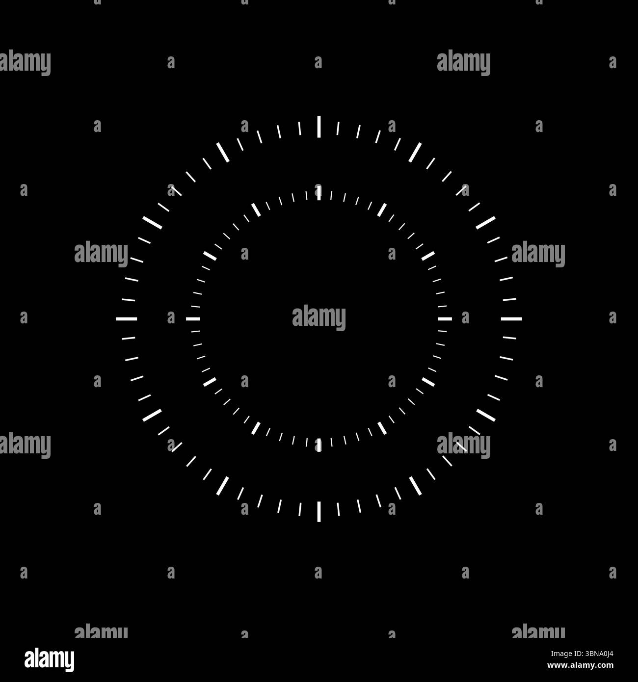 Circular dial with radial tick marks and concentric rings for precise ...