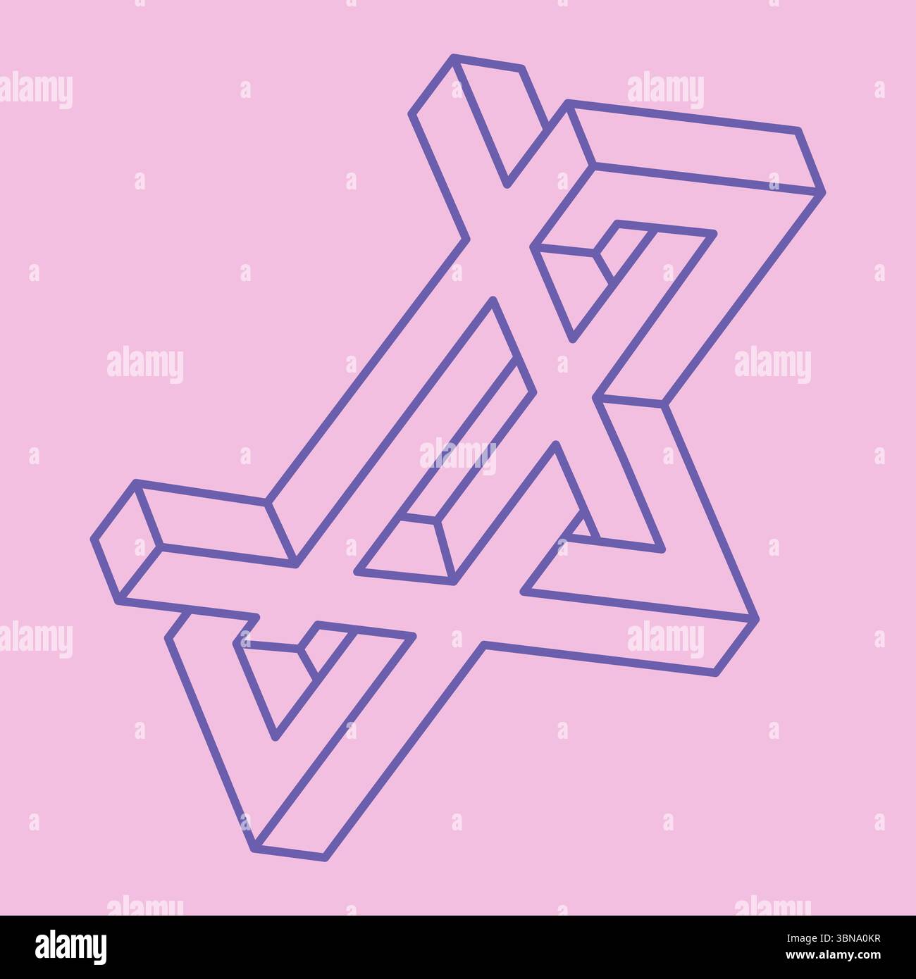 Optical illusion shapes, unreal geometric objects vector. Logo ...