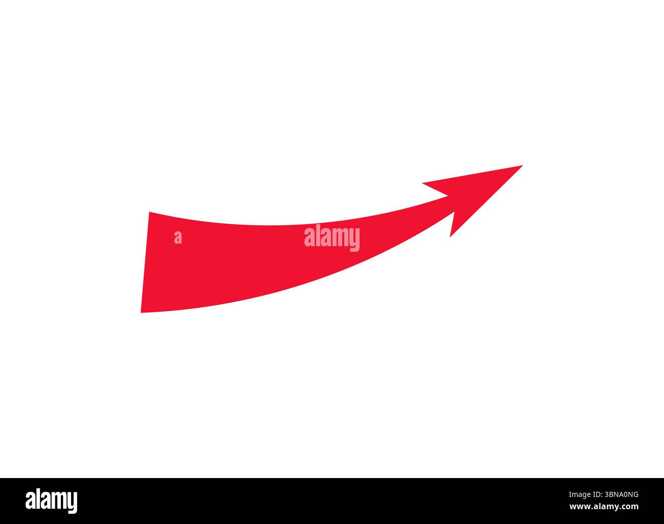 Bold curved arrow showing dynamic movement and strategy in war style ...