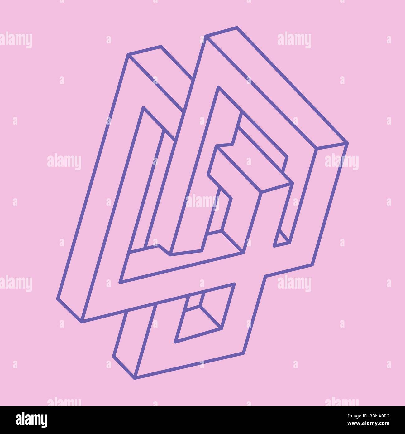 Optical illusion logo. Impossible shapes. Sacred geometry figures ...