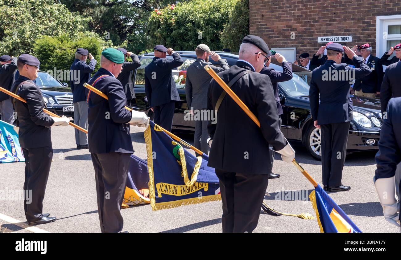 Eastbourne, East Sussex, UK. 1st July, 2025. Family and mourners attend ...