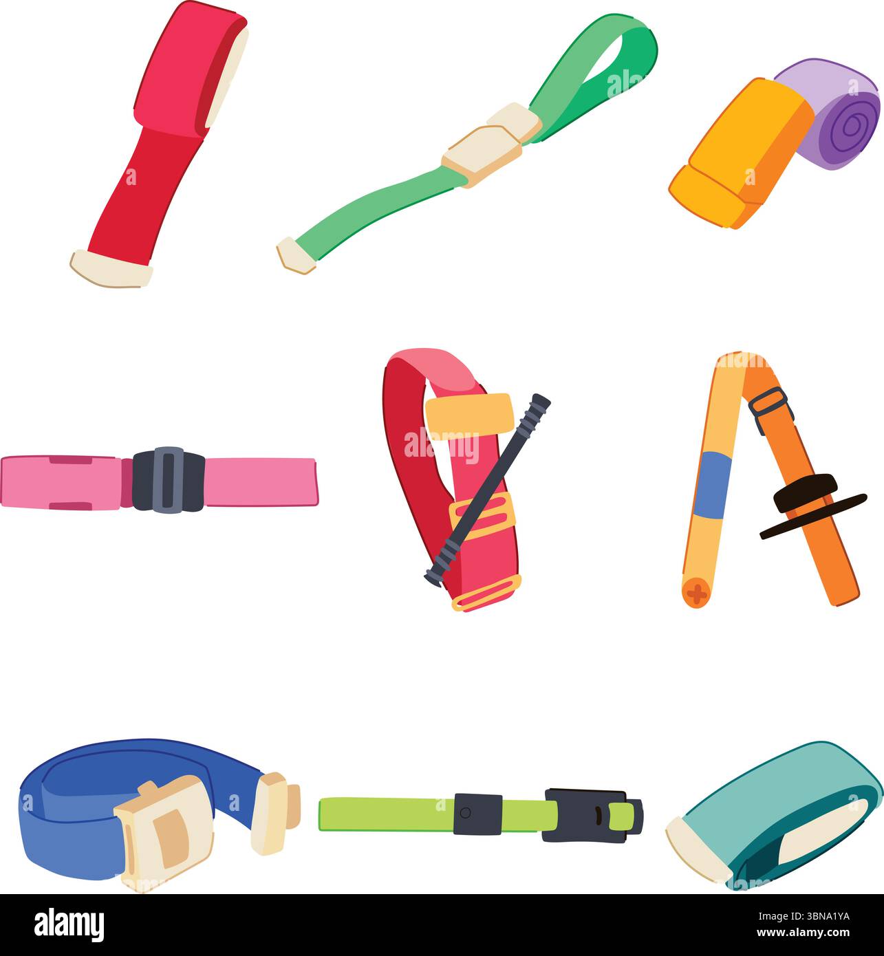tourniquet emergency care set cartoon vector illustration Stock Vector ...