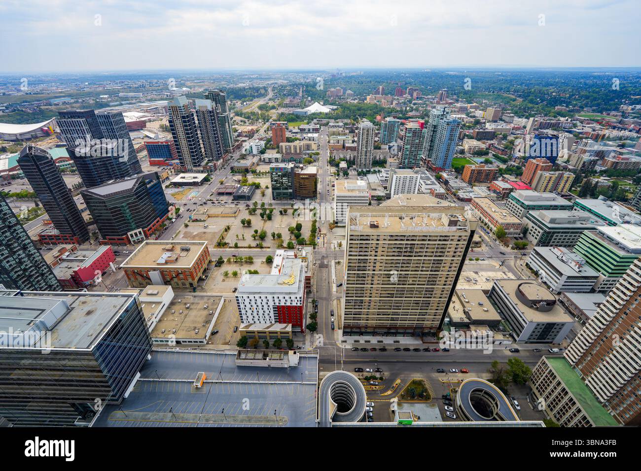 Aerial view of Downtown Calgary, Alberta, Canada Stock Photo - Alamy