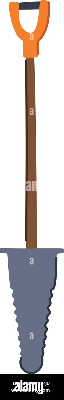 spade tree planting shovel cartoon vector illustration Stock Vector ...