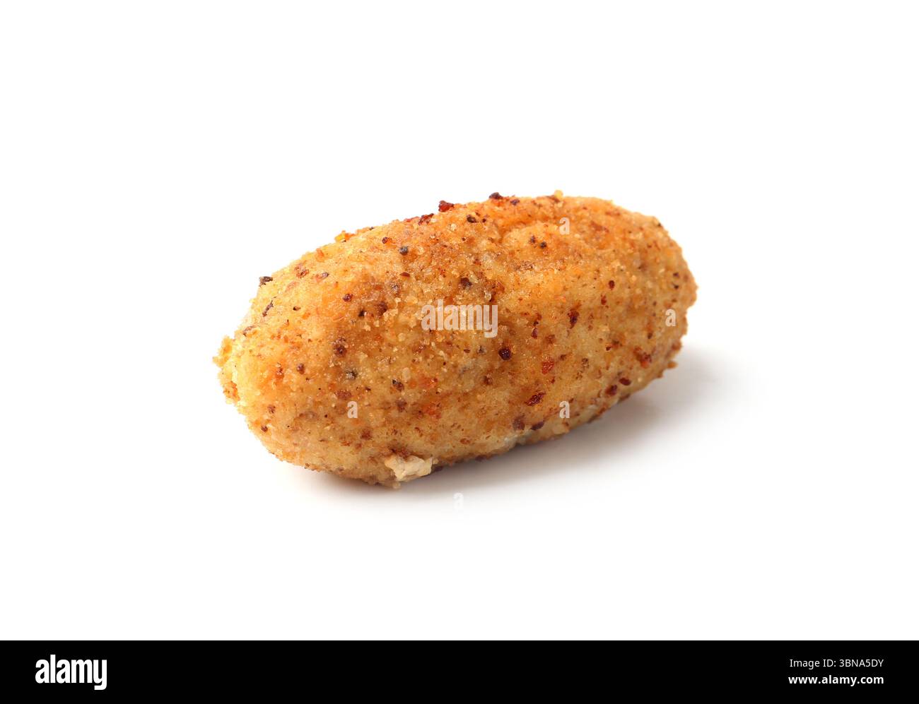 One tasty fried croquette isolated on white Stock Photo - Alamy