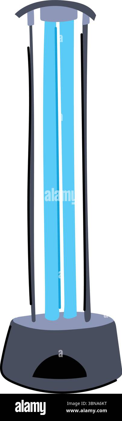 germicidal uv light sanitizer medical cartoon vector illustration Stock ...