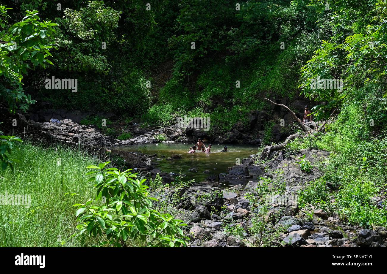 MUMBAI, INDIA - JUNE 30: View of the Mithi River starting point at ...