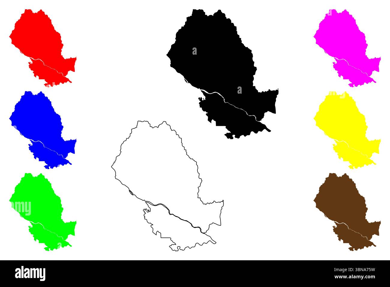 Ashikaga city (Japan, Nihon-koku or Nippon-koku, Kanto region) map ...
