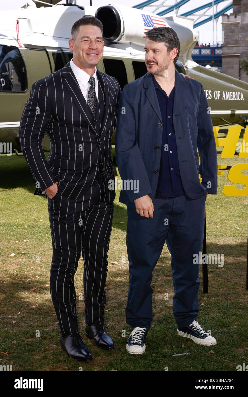 John Cena, left, and director Ilya Naishuller pose for photographers ...