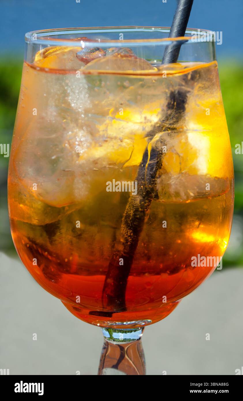 Close up aperol spritz garnished hi-res stock photography and images ...