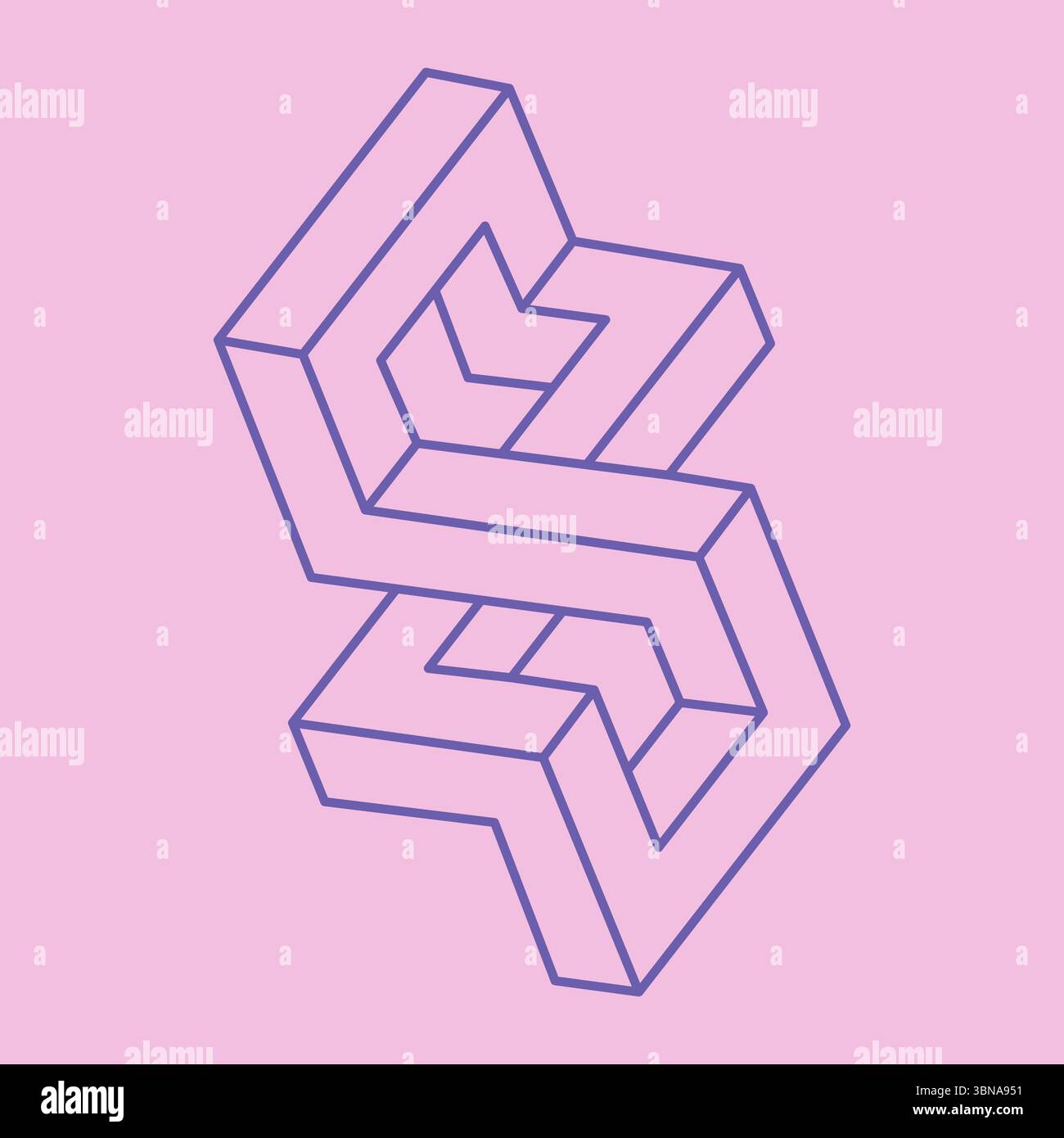 Logo. Impossible shapes, optical illusion, vector. Optical art objects ...