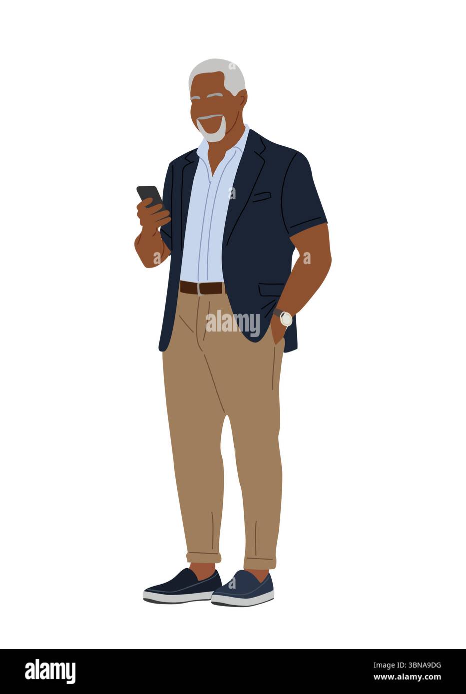 Happy mature business man Stock Vector Images - Alamy