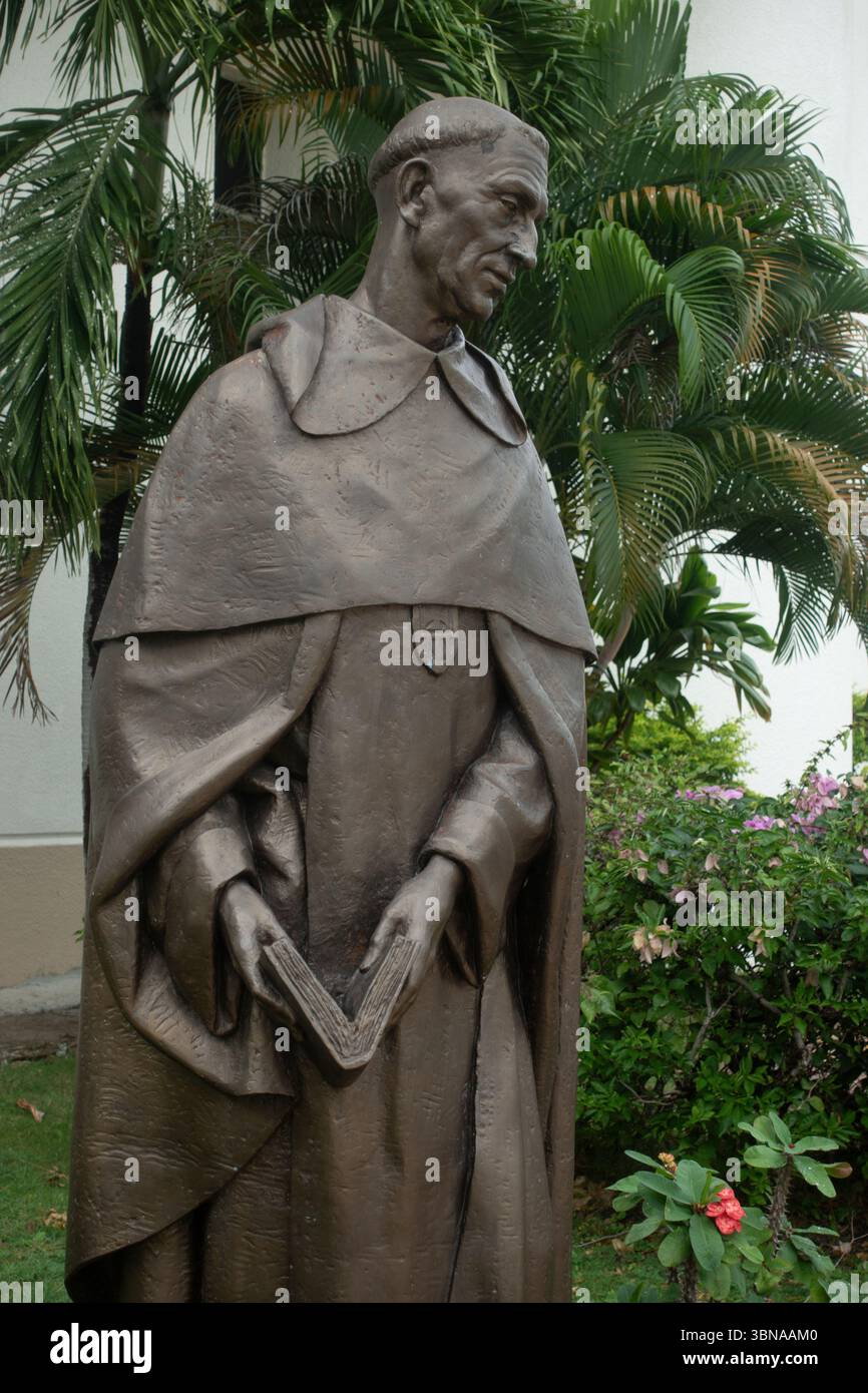 statue of a priest in Santo Domingo Dominican Republic Stock Photo - Alamy