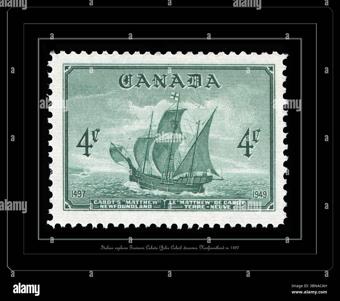 John Cabot Stamp Stock Photo - Alamy
