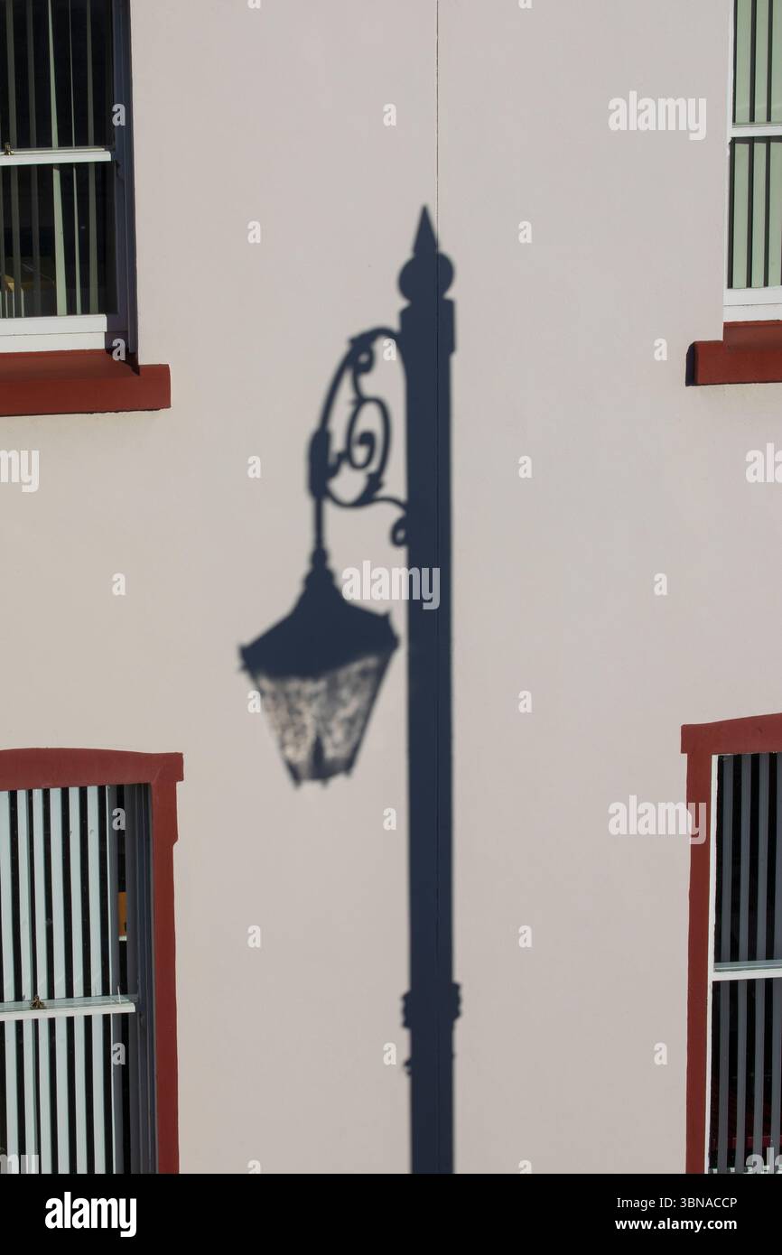 shadow of vintage lamp post Stock Photo - Alamy