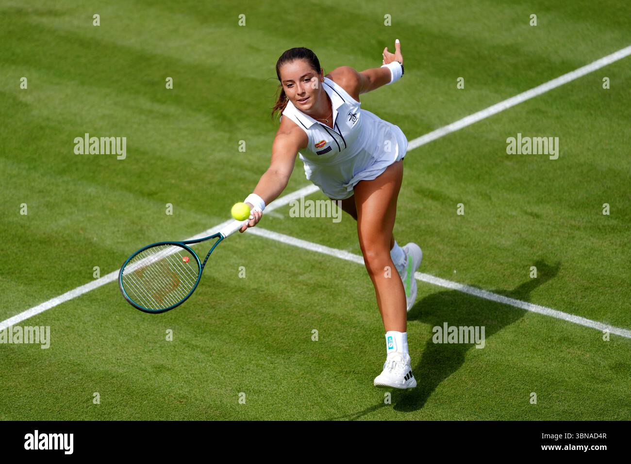 Jodie Burrage during her match against Caty McNally on day two of the ...