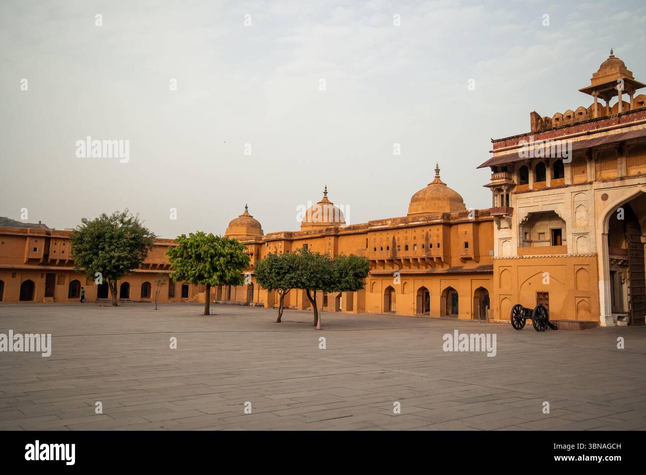 Amber Fort courtyard in Jaipur, India, features ancient architecture ...